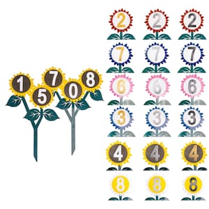 Flower Address Sign - Sunflower Address Lawn Sign - Daisy Address Sign ...