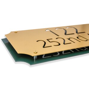 Princeton Floating Mount Laser Cut Sign, Address Sign, Powder Coated ...
