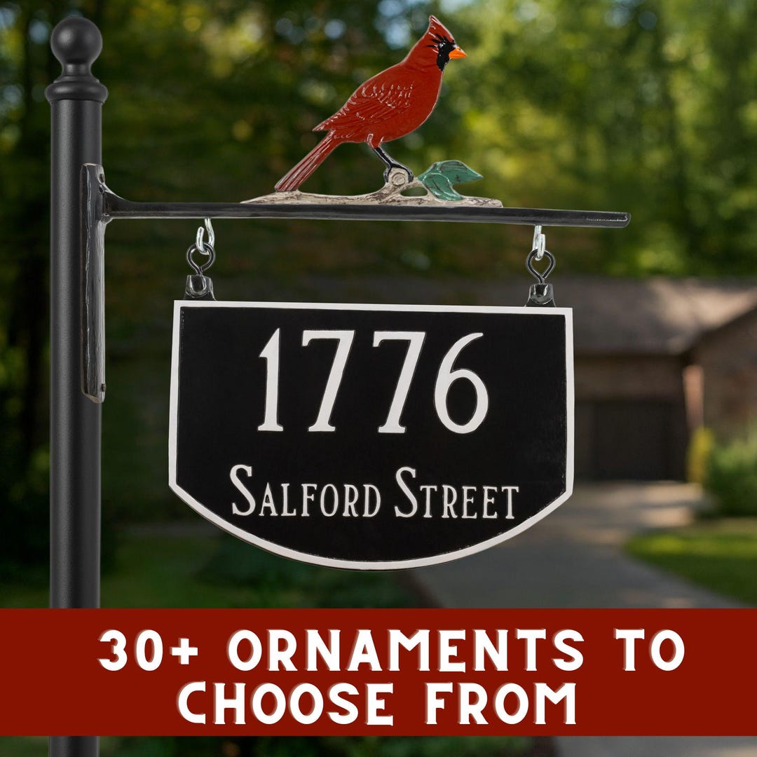 Prestige Arch Double-sided Hanging Address Plaque, TWO Line Hanging ...
