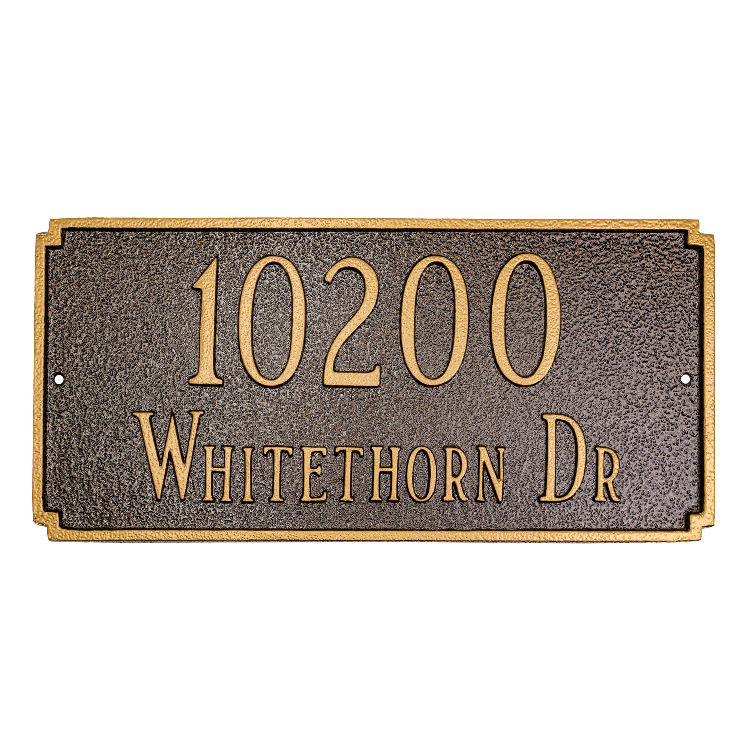 Madison Address WALL Plaque Sign, TWO Line Address Sign, Powder Coated ...