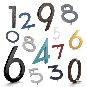 4 Inch Modern House Numbers & Letters, Floating or Flush, Durable ...
