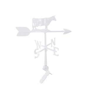 Cow Weathervane, Outdoor Wind Vane With Ornament, Roof Metal Decor With ...
