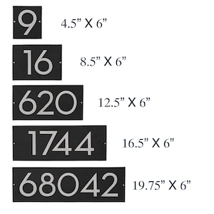 Modern Address Sign, 4 Inch Floating Number Address Sign, Horizontal ...
