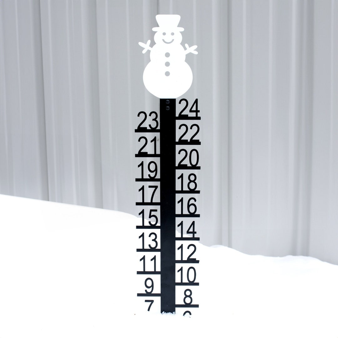 Metal Snowman Snow Gauge, Winter Snow Reader, Durable 14-gauge Steel ...