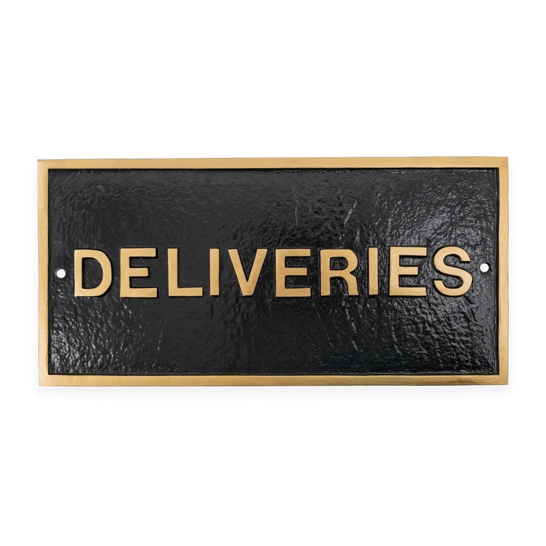 Deliveries Rectangle Sign - Custom Deliveries Sign - Signage - Sign for ...
