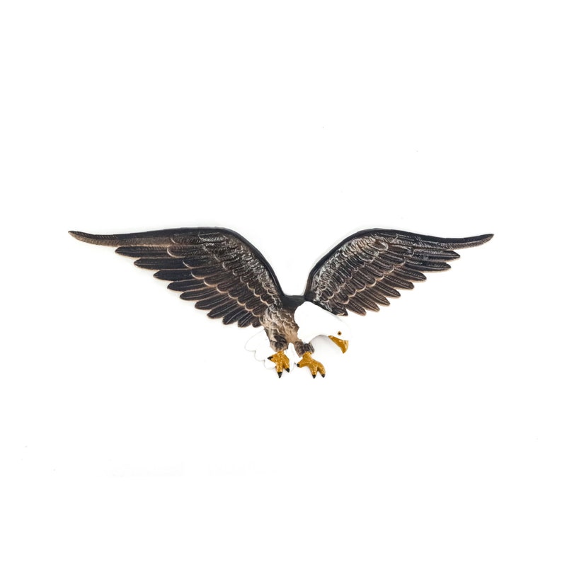 24'' Wall Eagle, Cast Metal Patriotic Eagle, Wall Hanging American ...
