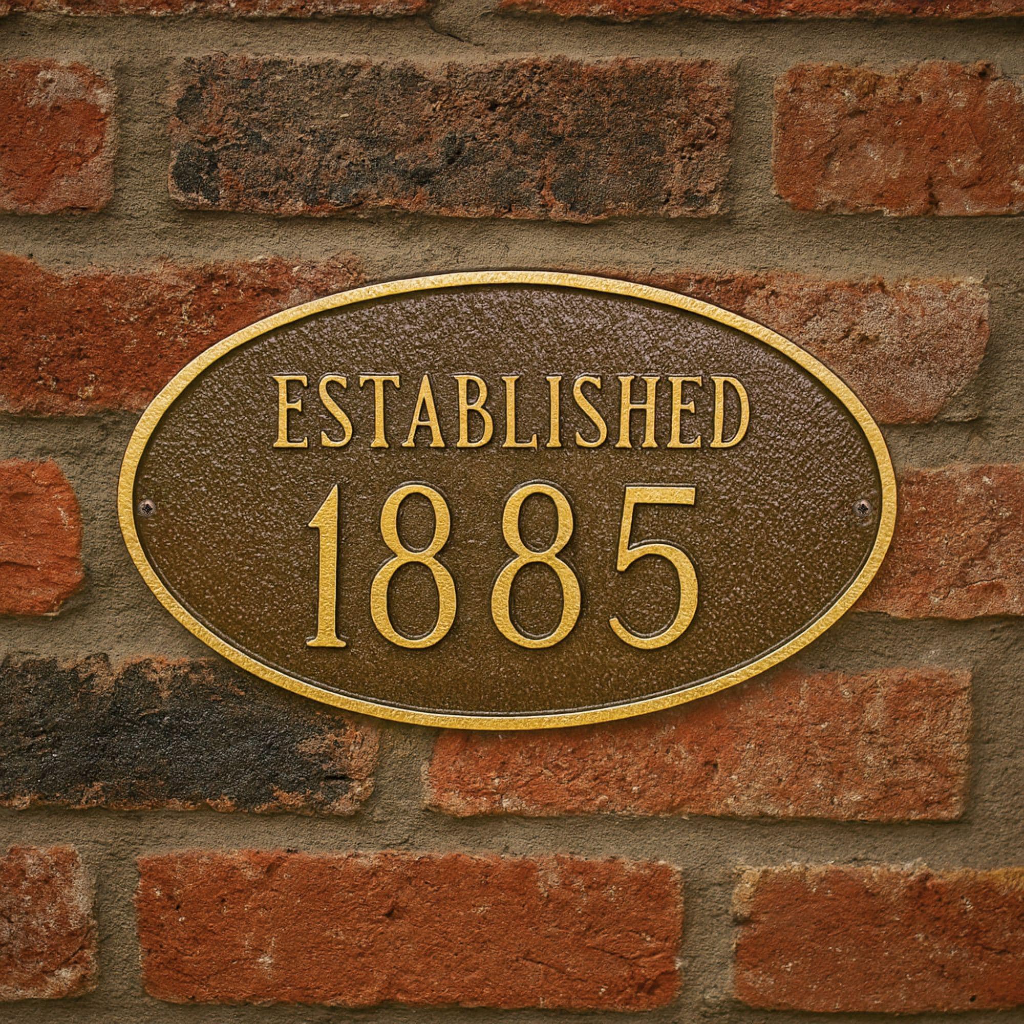 Historical Oval WALL or LAWN Plaque Signs - Circa, Established, Founded ...