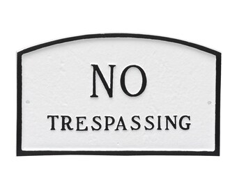 Private Property No Trespassing Sign, Metal Property Sign, Metal ...