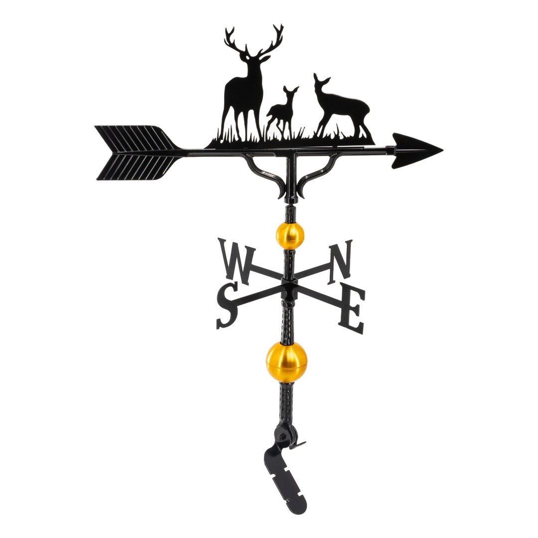 Deluxe Deer Family Weathervane, 14 Colors Available, Roof Mount ...