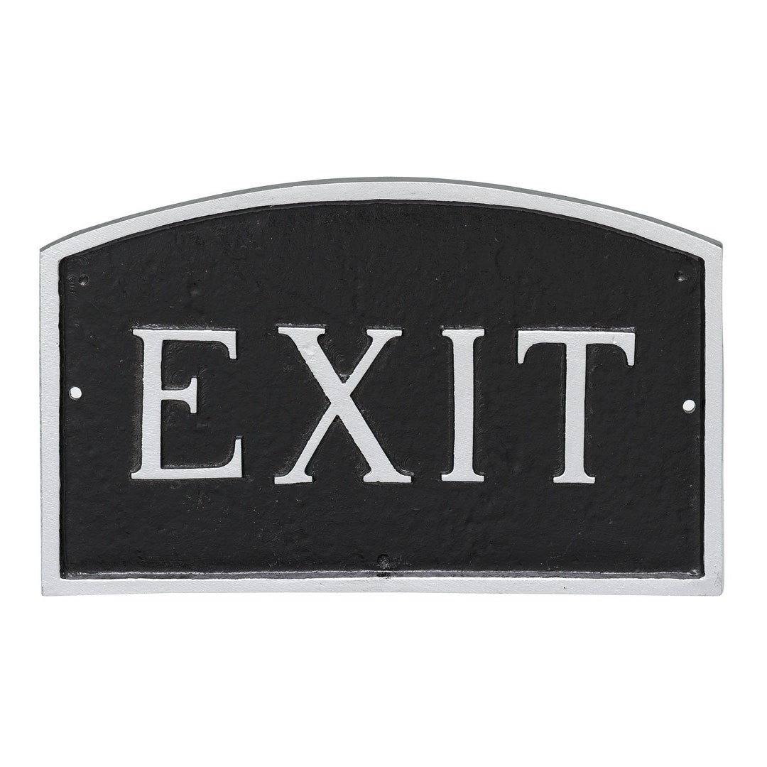 Exit Arch LAWN or WALL Statement Plaque Sign, Business Emergency and ...