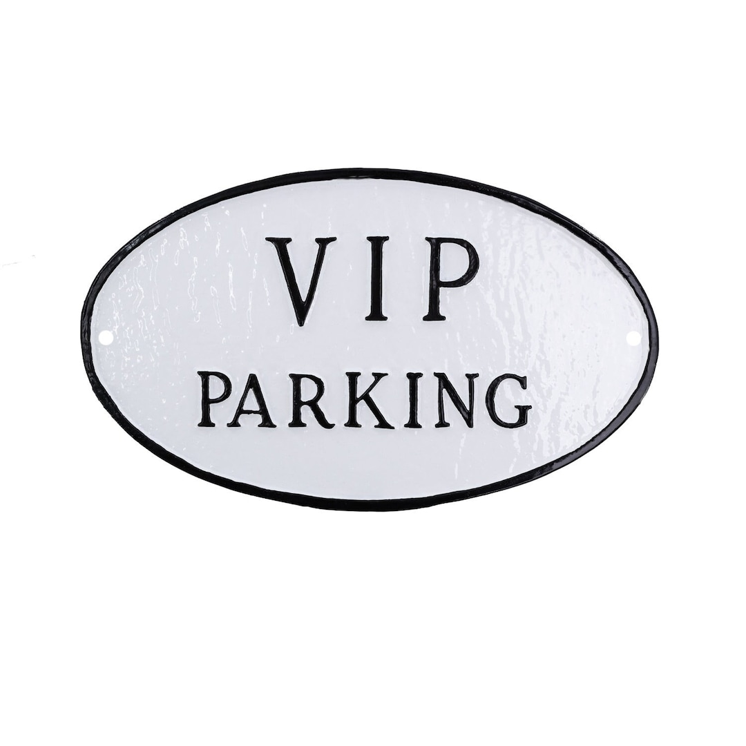 VIP Parking Oval LAWN or WALL Statement Plaque Sign, Reserved Parking ...