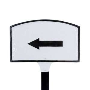 Left Arrow Arch WALL or LAWN Statement Plaque Sign, Directional Sign ...