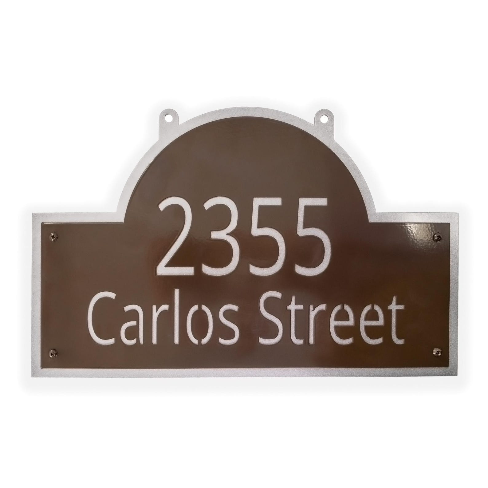 Double Sided Address Sign - Two-sided Hanging House Number Plaque - 26 ...