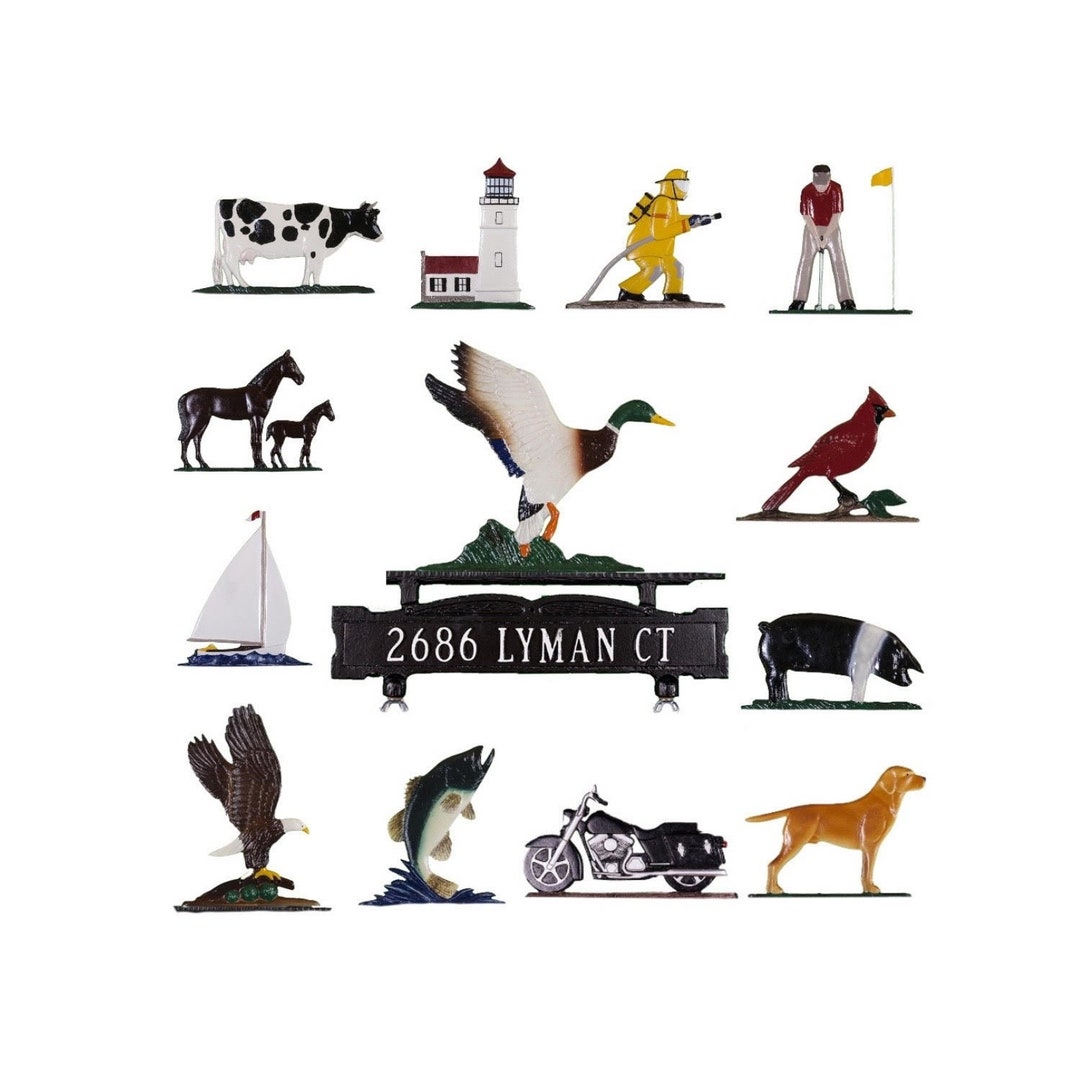 Mailbox Sign, Mailbox Sign With Ornament, Address Sign, Custom Address ...