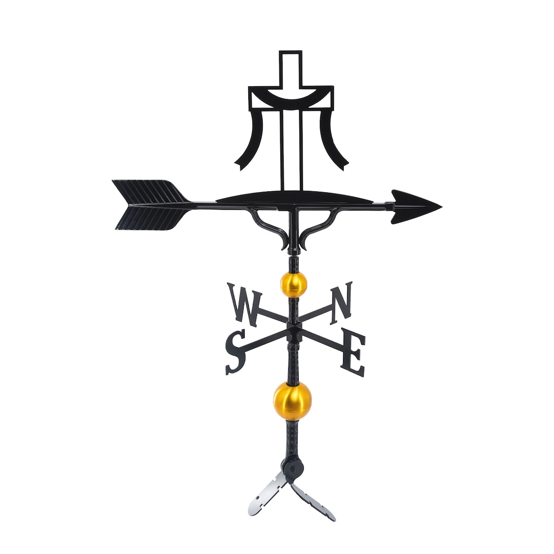 Deluxe Cross Weathervane, 14 Colors Available, Roof Mount Included ...