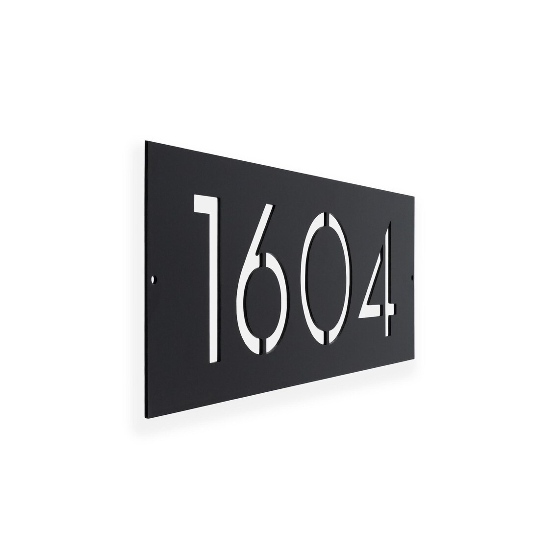 Horizontal Metal Address Sign, Modern Address Sign, Outdoor Address ...