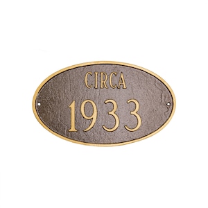 Historical Oval WALL or LAWN Plaque Signs - Circa, Established, Founded ...