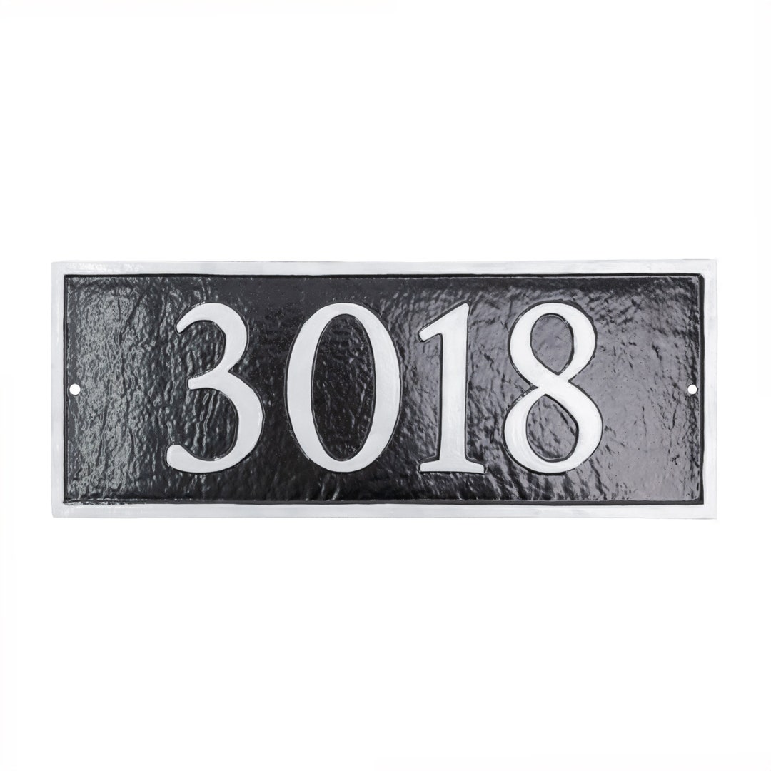 Custom House Number Sign - 26 Color Options - Metal Address Sign ...