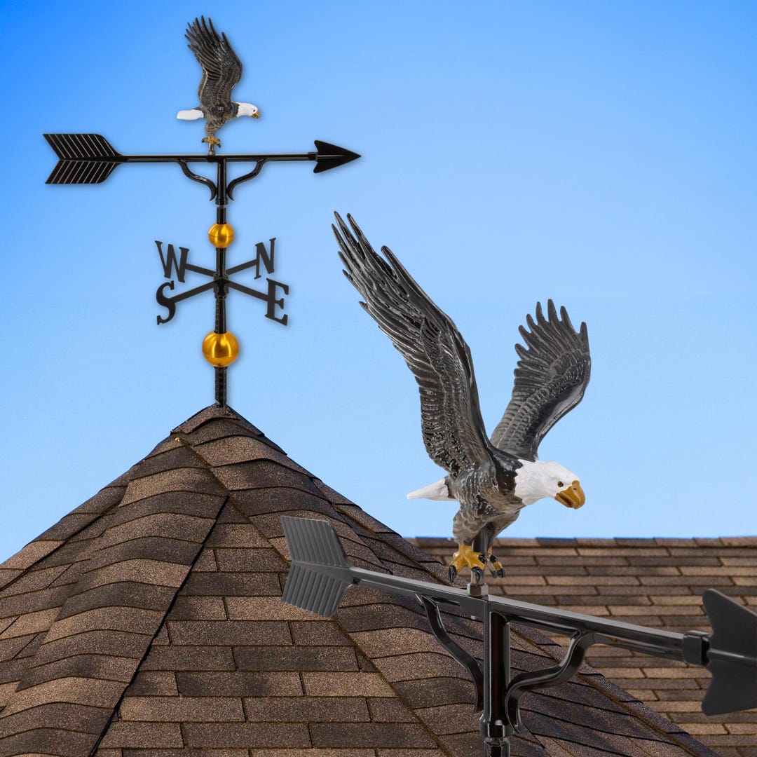 Deluxe Eagle Weathervane, Bald Eagle Weathervane, Patriotic Decor, Roof ...