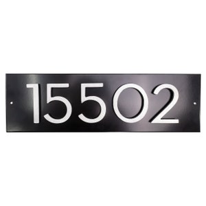 Modern Address Sign, 4 Inch Floating Number Address Sign, Horizontal ...