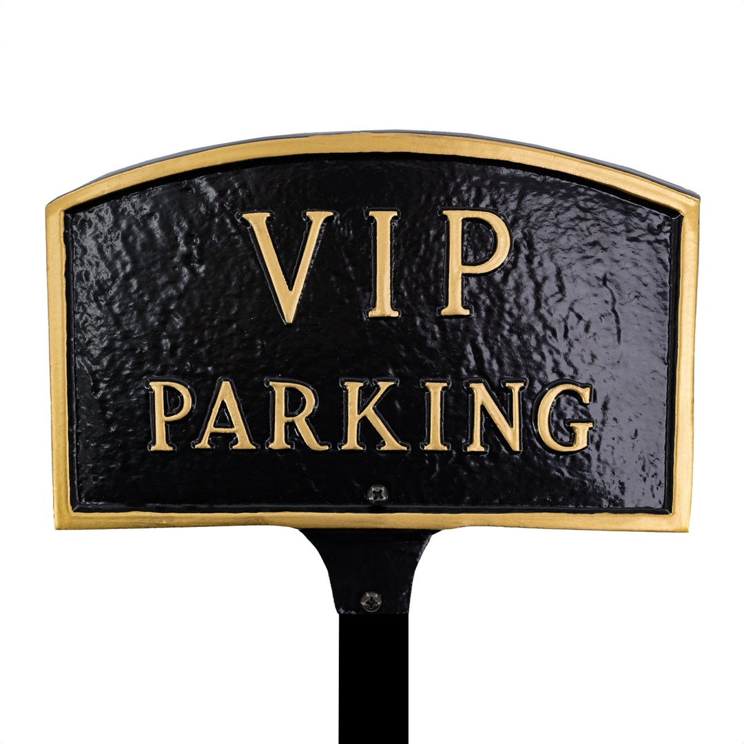 VIP Parking Arch WALL or LAWN Statement Plaque Sign, Restricted Parking ...