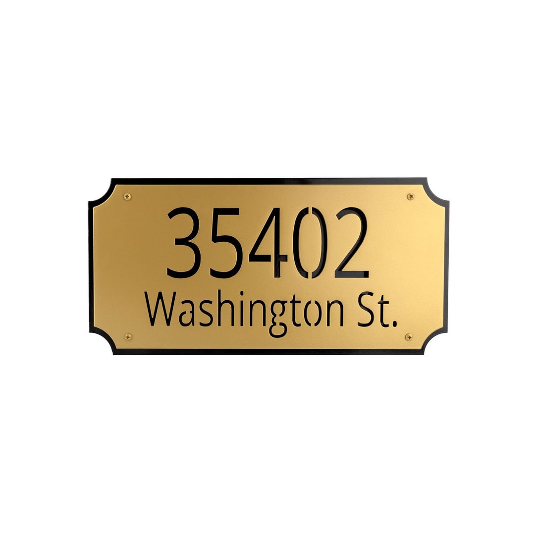 Princeton Floating Mount Laser Cut Sign, Address Sign, Powder Coated ...