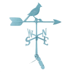 Cardinal Weathervane, Outdoor Wind Vane With Ornament, Roof Metal Decor ...