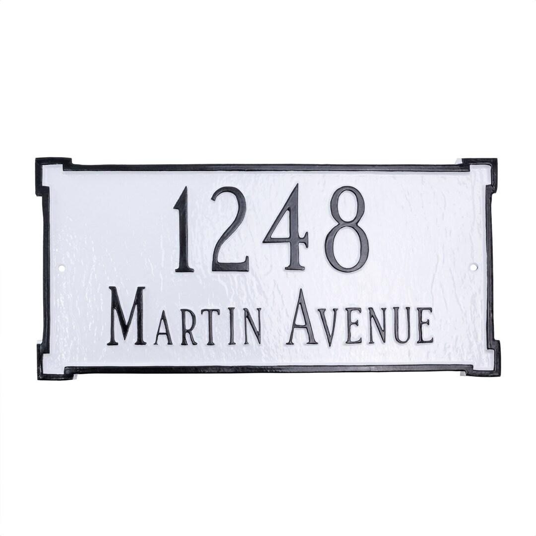 New Yorker Address WALL Plaque Sign, Custom TWO Line Address Sign ...
