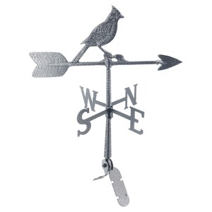 Cardinal Weathervane, Outdoor Wind Vane With Ornament, Roof Metal Decor ...