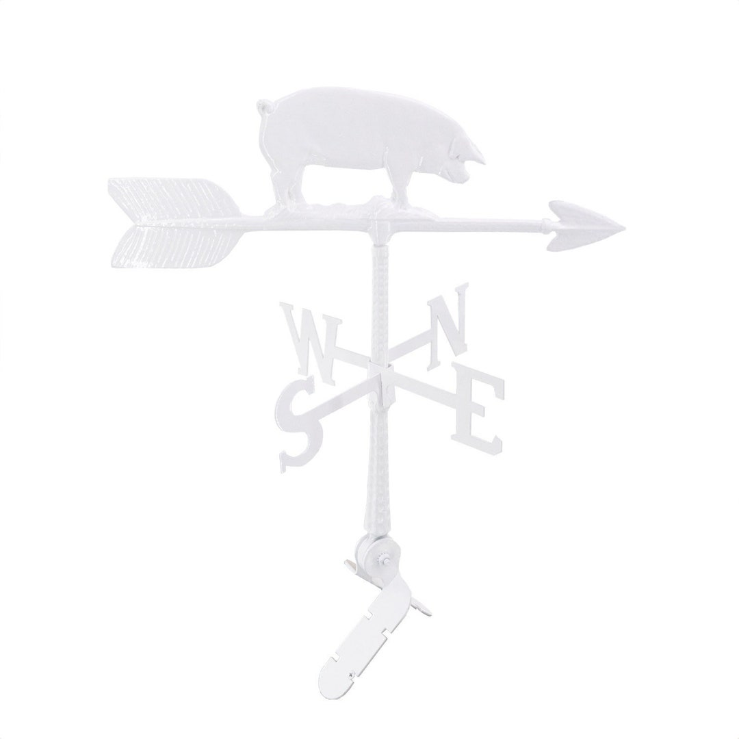Pig Weathervane, Outdoor Weather Vane With Ornament, Roof Metal Decor ...