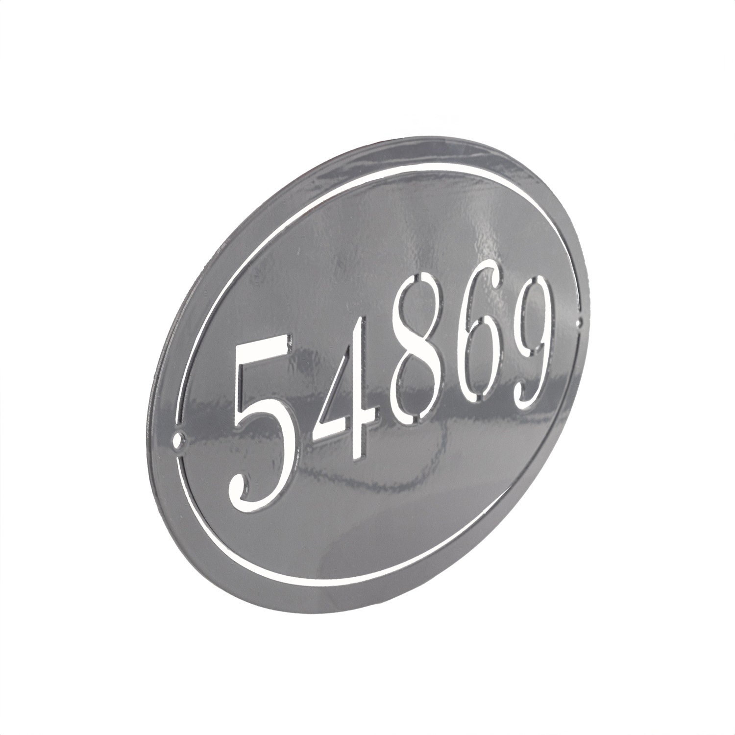 Metal Oval Address Sign Wall Mount House Number Sign - Etsy