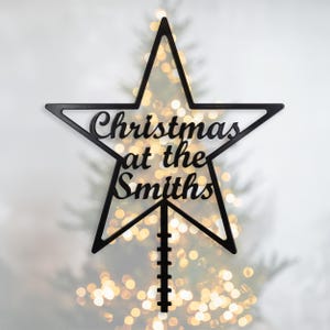 Personalized Christmas Tree Star Topper - Christmas Decoration Ornament ...