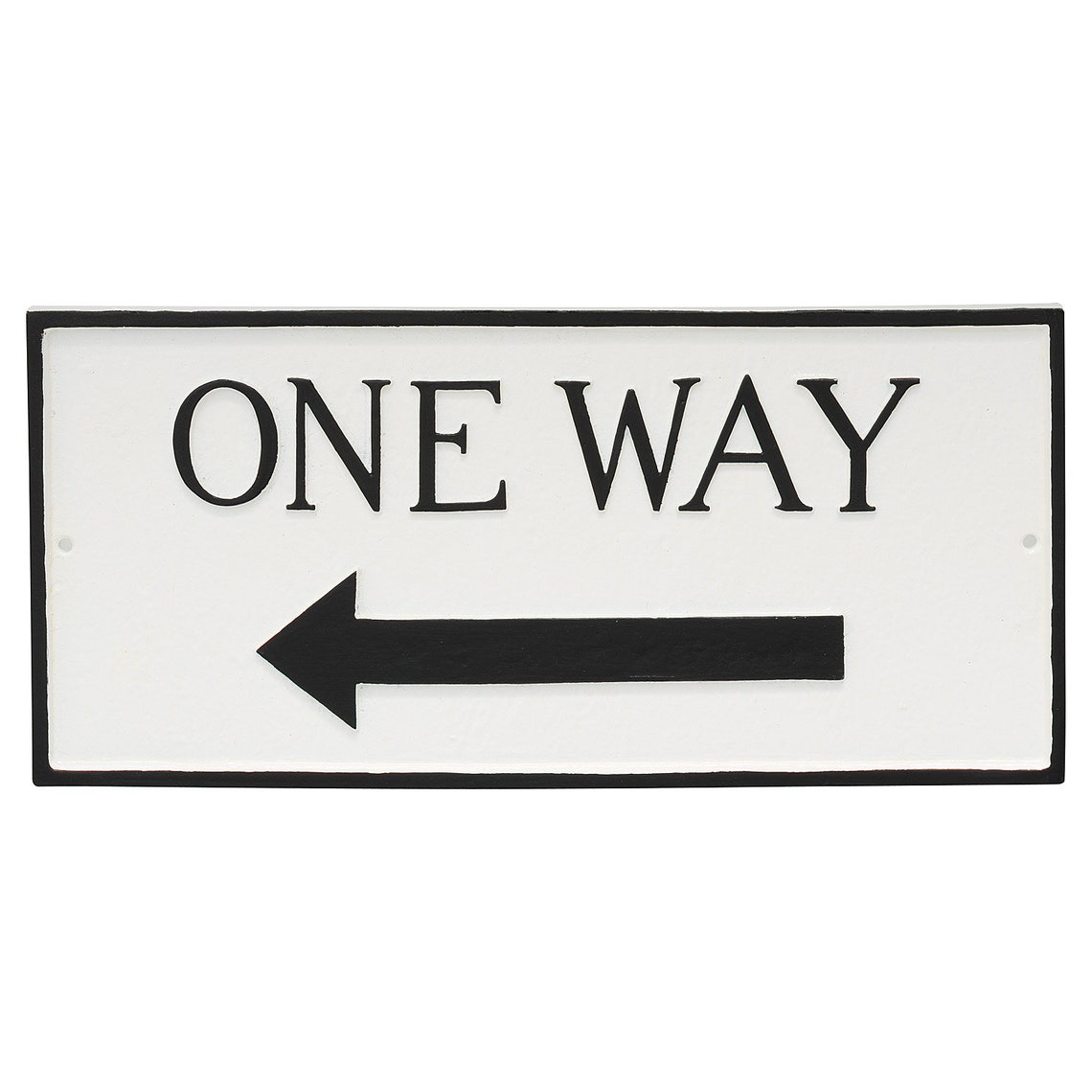 Cast Metal Left One Way Rectangle Statement Plaque Sign, Traffic ...