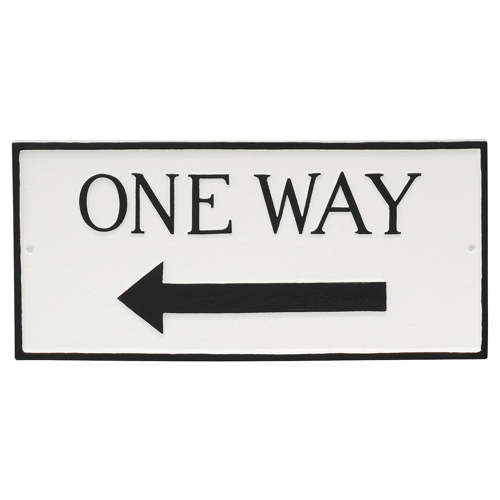 Cast Metal Left One Way Rectangle Statement Plaque Sign, Traffic ...