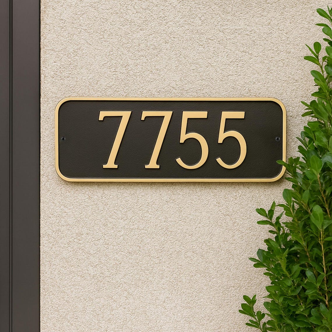 Rectangle Address Plaque - House Numbers - Address Sign - Wall or Lawn ...
