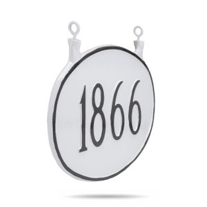 Classic Oval Double-sided Hanging Address Plaque, ONE Line Hanging ...