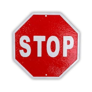 Stop Sign - Cast Metal Stop Sign - High Quality Stop Sign - WALL or ...