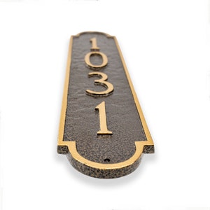 Rockford Column Address Plaque Sign, Vertical Wall Mount Address Sign ...