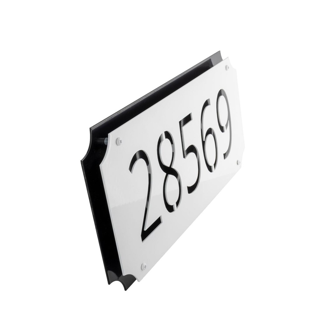 Princeton Floating Mount Laser Cut Sign, ONE Line Address Sign, Powder ...
