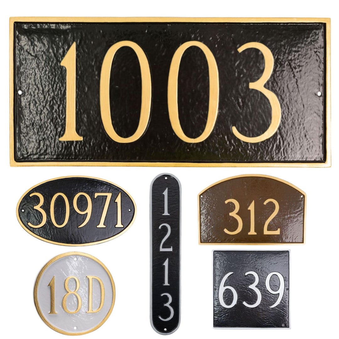 Classic Address Sign - 26 Colors - 6 Shapes - Oval Address Sign ...