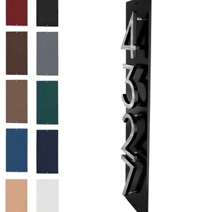 Modern Address Sign, 4 Inch Floating Number Address Sign, 1-5 Digits ...