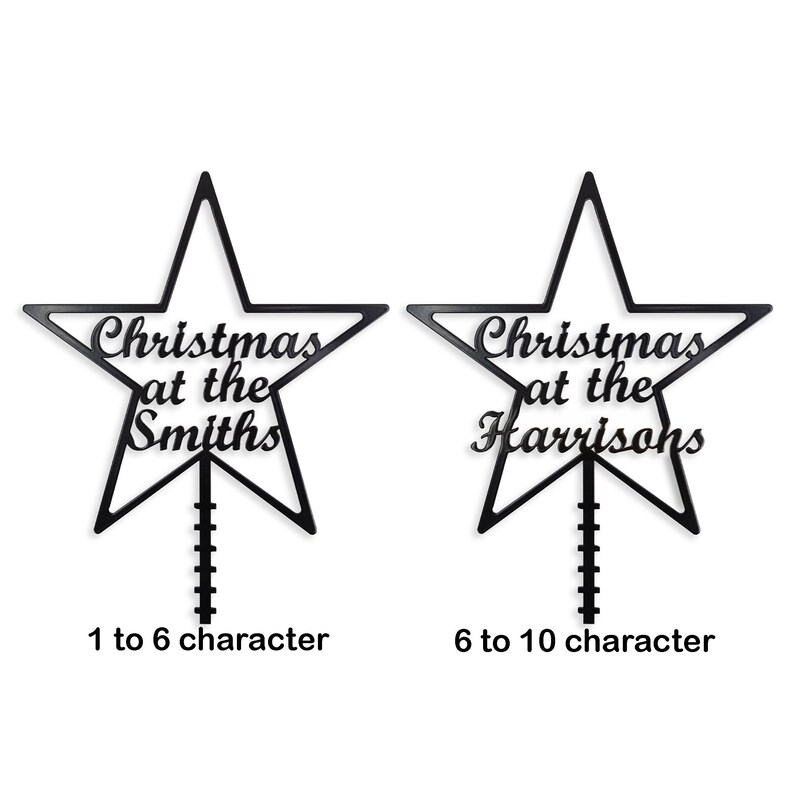 Personalized Christmas Tree Star Topper - Christmas Decoration Ornament ...