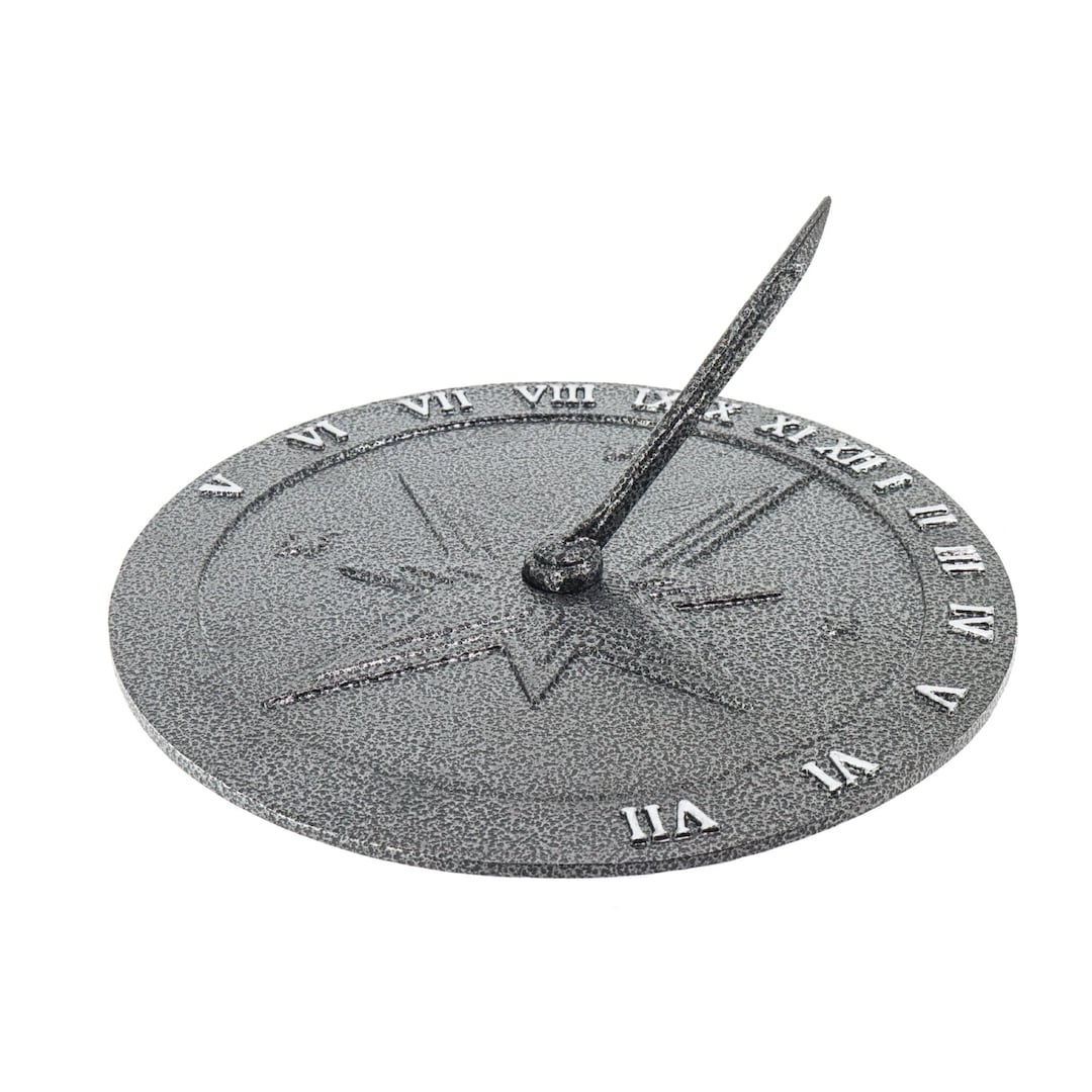 Cast Metal Roman Sundial, Elegant Garden Decor, Timekeeping Metal Art ...