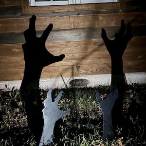 Zombie Hands Set, Zombie Hands Metal Yard Stakes, Zombie Decor, Zombie ...