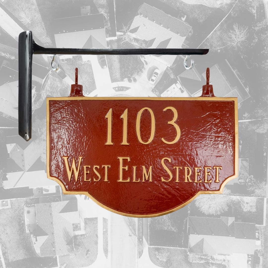 Two Sided Address Sign - 4 Shapes - 26 Colors - Double Sided Address ...