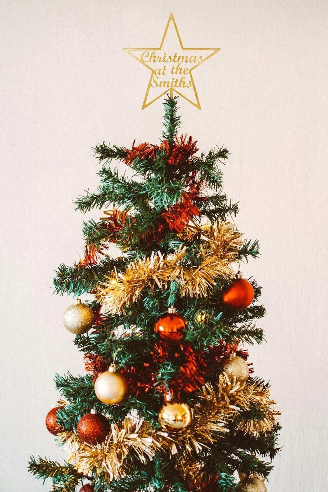 Personalized Christmas Tree Star Topper Christmas Decoration Ornament ...