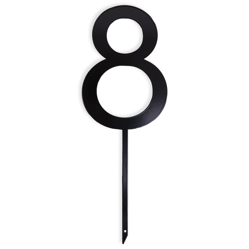 Modern House Numbers - Lawn Address Number - 10-inch Numbers - 6 Colors ...