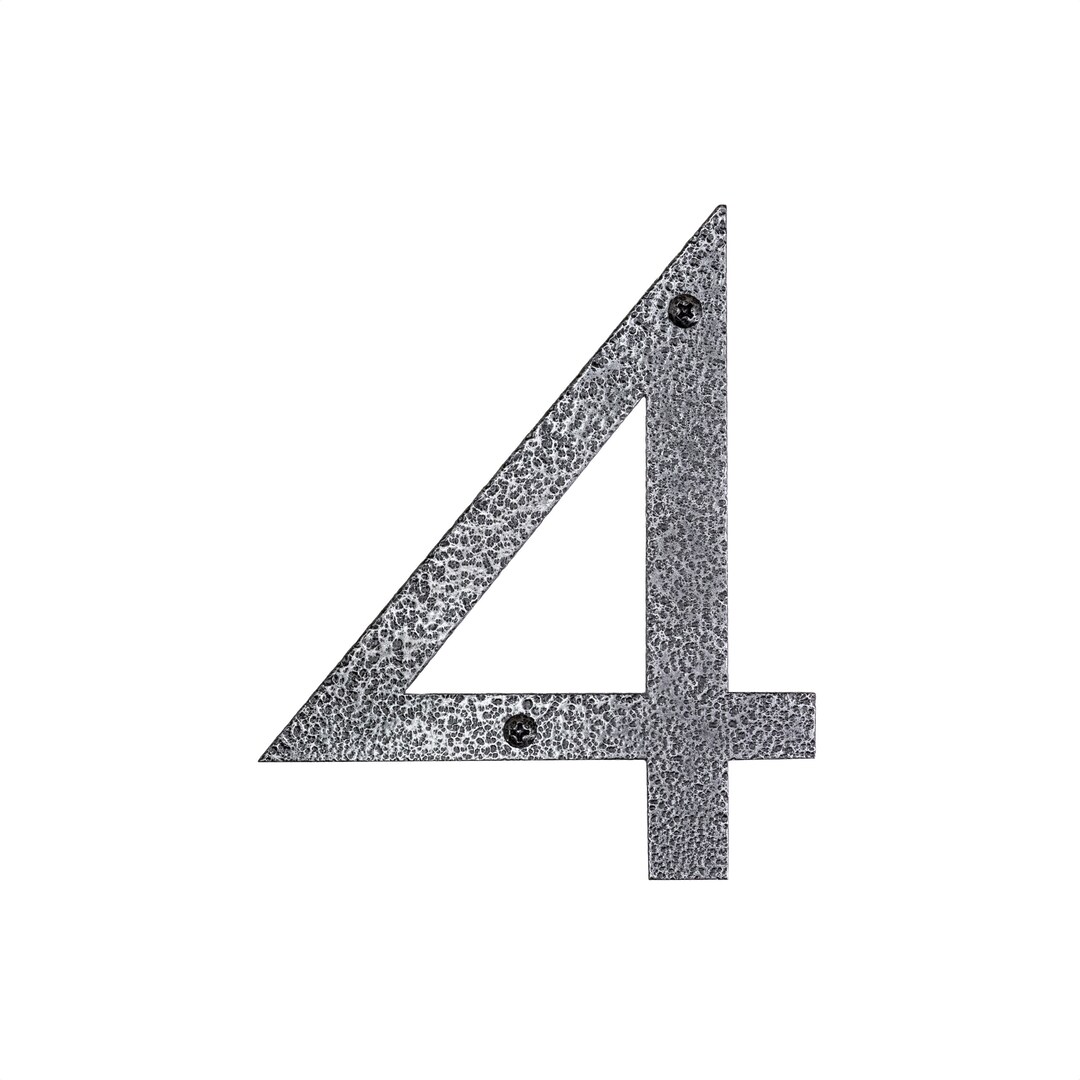 4 Inch Modern Steel Floating House Numbers for Outside - Home Address ...