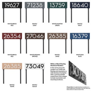 Modern Address Sign, 4 Inch Floating Number Address Sign, Horizontal ...