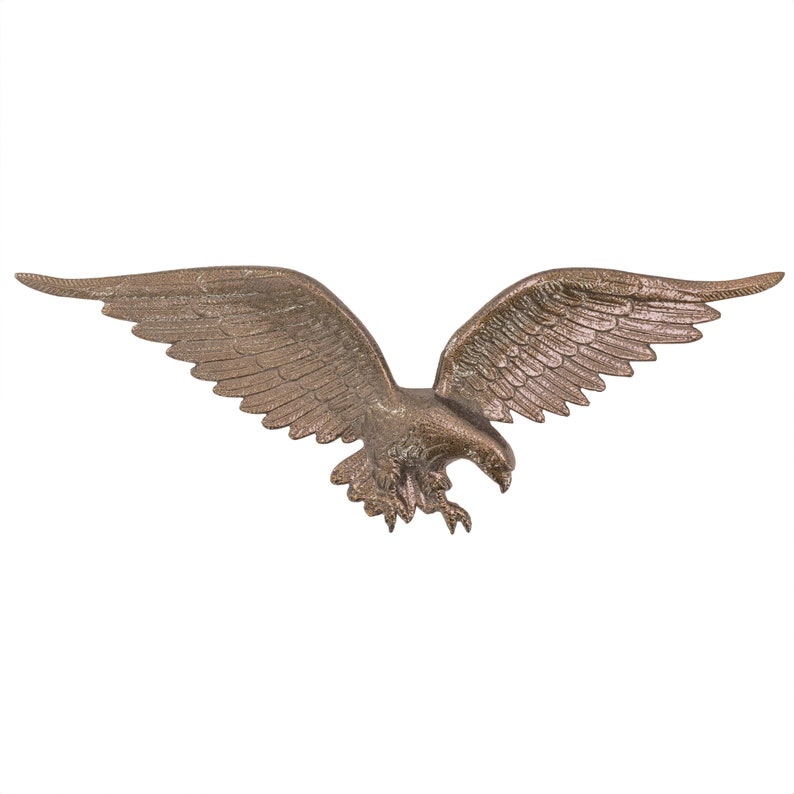 24'' Wall Eagle, Cast Metal Patriotic Eagle, Wall Hanging American ...